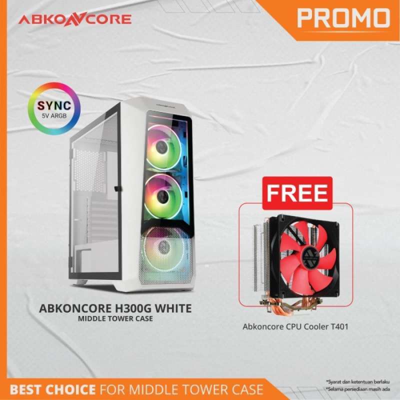 Promo Casing Abkoncore Helios 300g White Sync - Gaming Case Atx Diskon ...