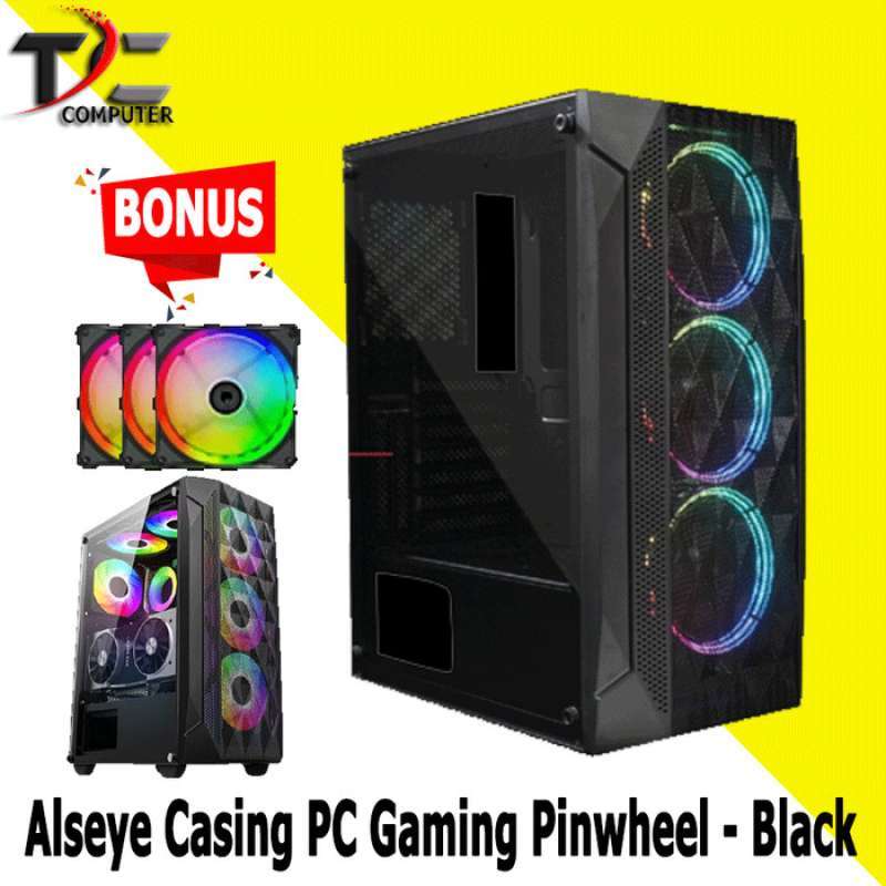 Promo Casing Pc A4 Black Tempered Glass Matx Atx Gaming Case No Fan Diskon 23% di Seller ...