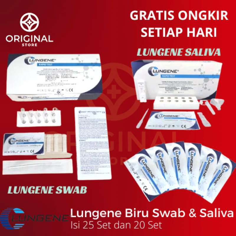 Promo New Lungene Biru Swab Antigen Rapid Test Detect Omicorn & Delta ...
