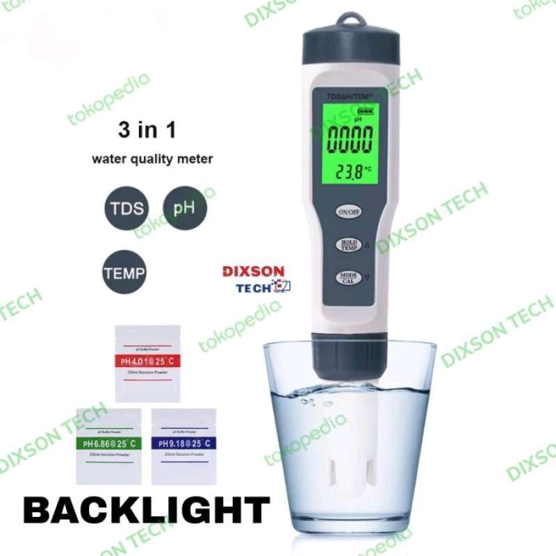 Promo Alat Ukur Digital Kualitas Air Ph Tds Temp 3 In 1 Ez-9901 (Ez9901 ...