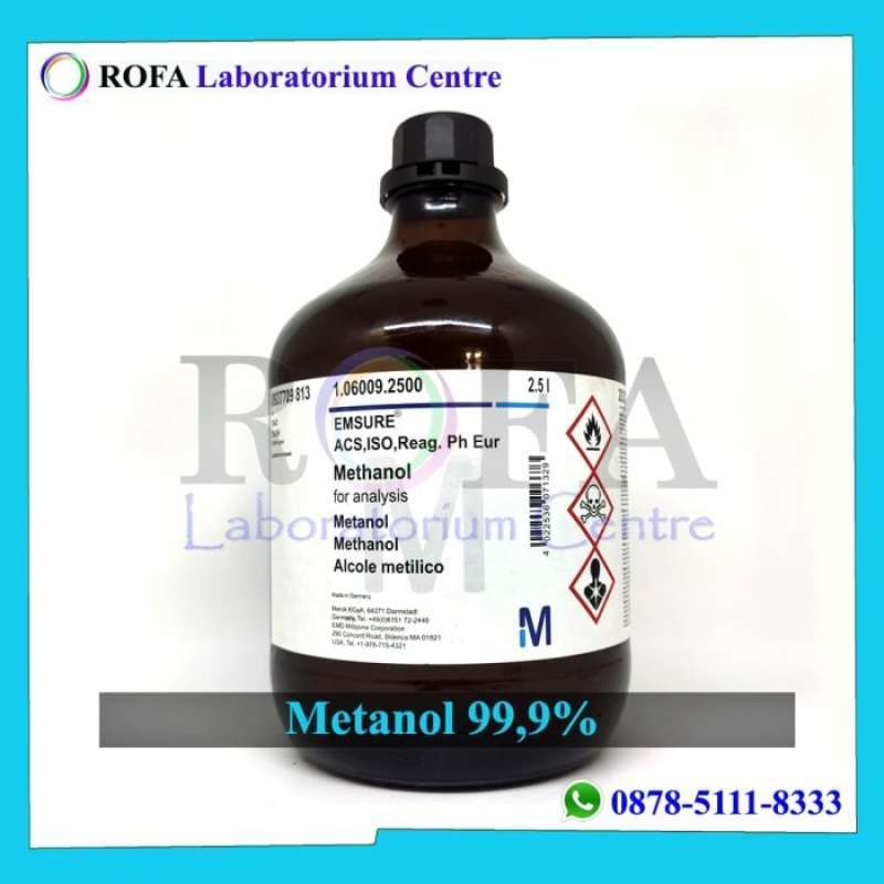 Promo Metanol / Methanol / Metil Alkohol 99,9% Pro Analis Merck 2500 Ml ...