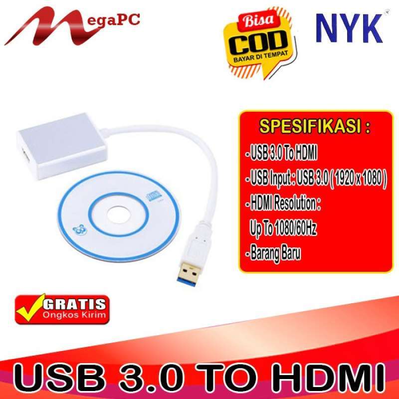 Promo Usb 3.0 To Hdmi Converter Cable Multi Display Diskon 23% di ...