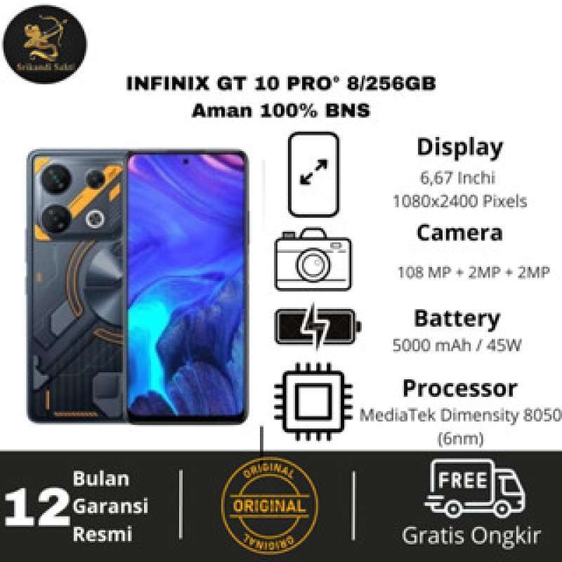 Jual INFINIX GT 10 PRO 8 256GB GARANSI RESMI Di Seller SRIKANDI PHONESHOP Dalung Kab Badung