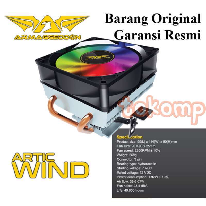 Promo Fan Processor Cpu Cooler Intel & Amd - Armaggeddon Artic Wind ...