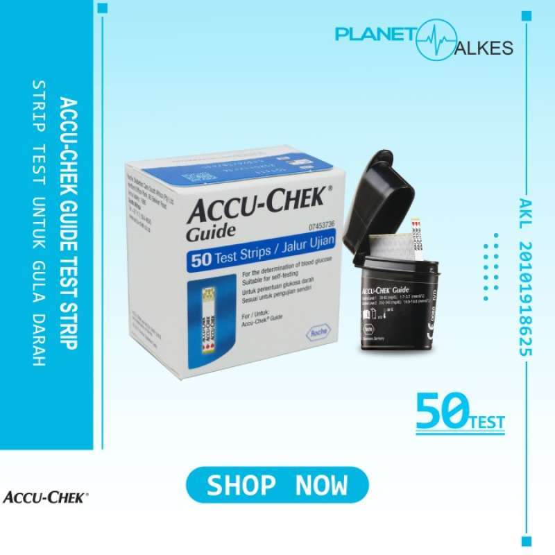 Jual Strip Accu Chek Guide Glucose / Gula Darah Accu Check Guide Isi 50 ...