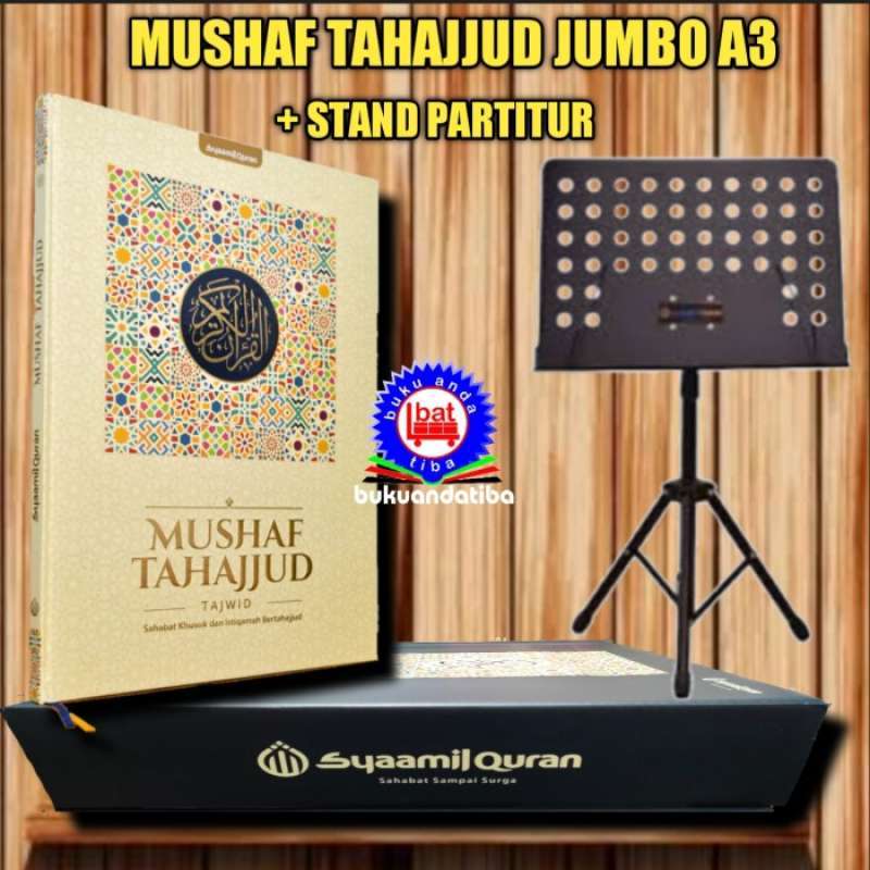 Jual ALQURAN MUSHAF TAHAJJUD JUMBO UNTUK IMAM SHALAT + STAND PARTITUR ...