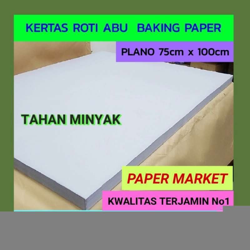 Jual New Kertas Roti Abu Greaseproof Paper Grey 32 Gsm Uk 75 X 100cm ...