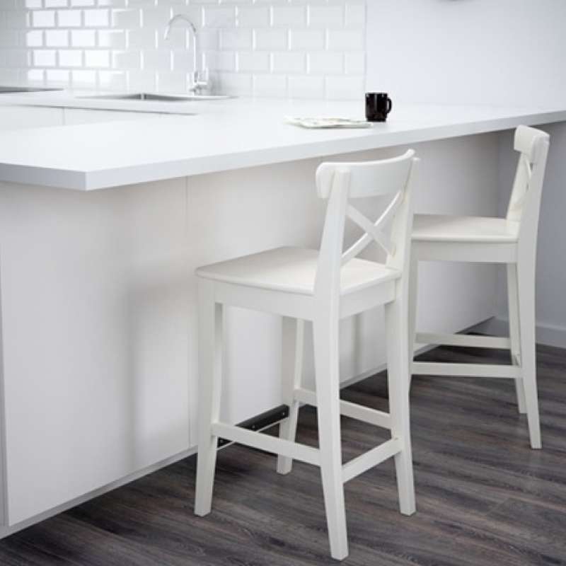 Promo Bangku Bar Tinggi Gf Stool With Backrest Kayu Kuat Original 63Cm ...
