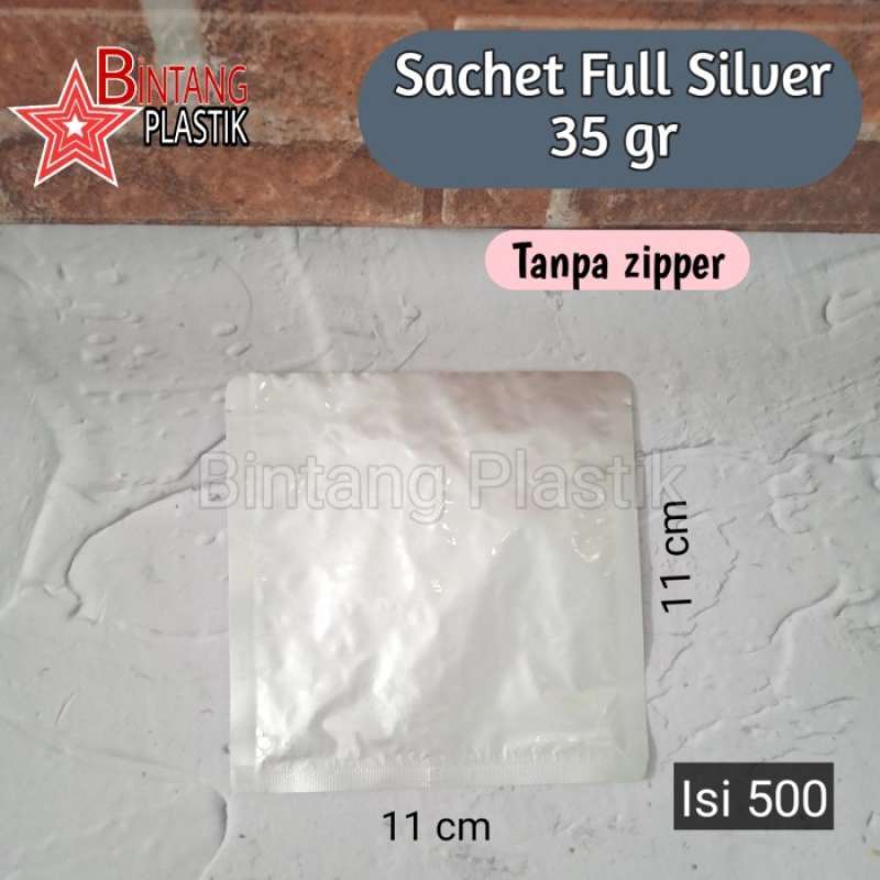 Promo Isi 500 Pcs Sachet Silver 35 Gram Bungkus Aluminium Kemasan Bubuk ...