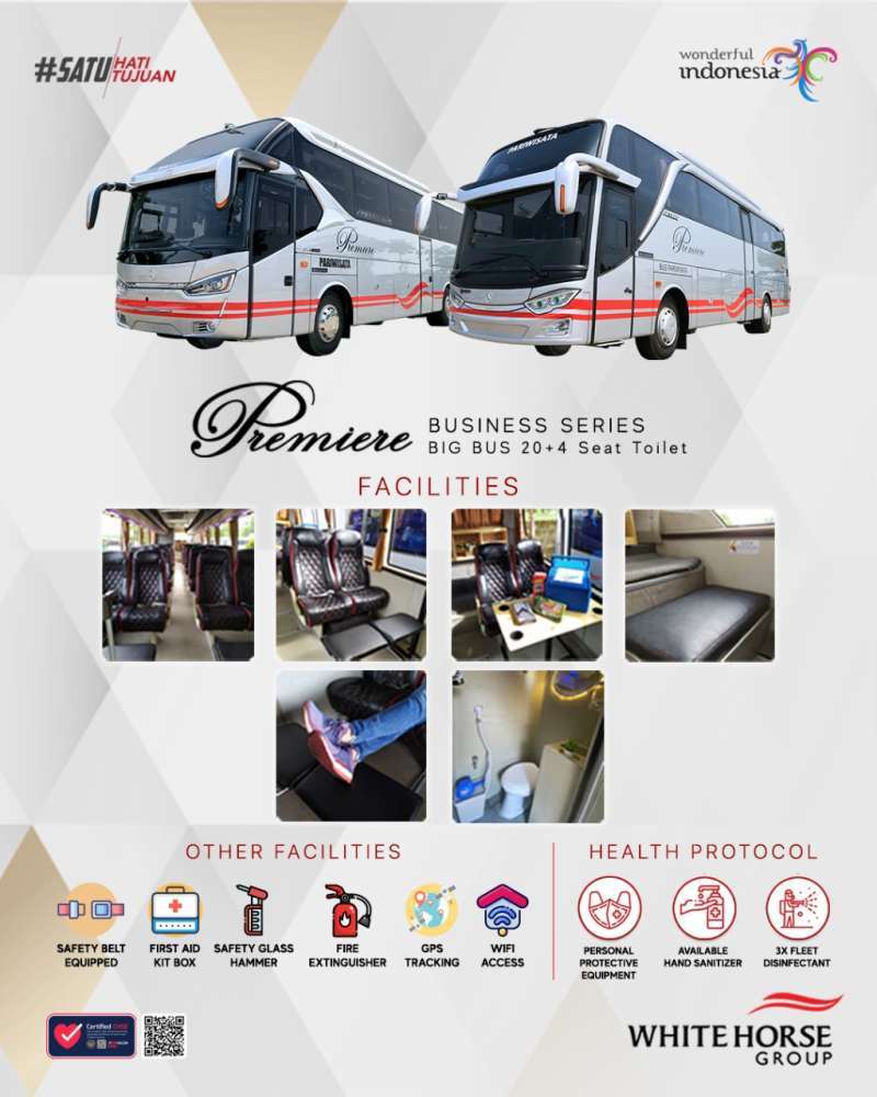 Jual [3D2N] White Horse Deluxe Coach Weha Business Rental Bus [20+4 ...