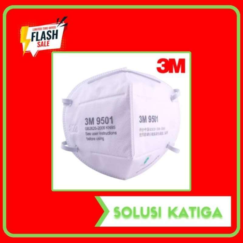Promo MASKER KN95 3M 9501+ EARLOOP RESPIRATOR MASKER MEDIS (1Box isi 50 Pcs) Diskon 23% di ...