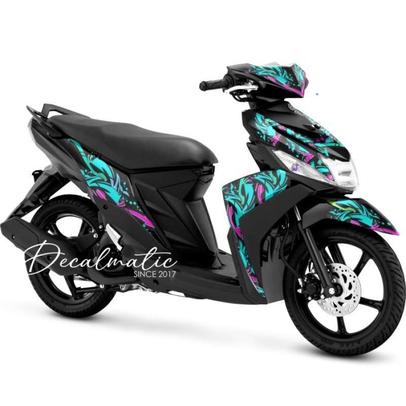 Jual Stiker Mio M3 Full Body Decal Yamaha Mio Z 125 Grafity - Cyan di ...