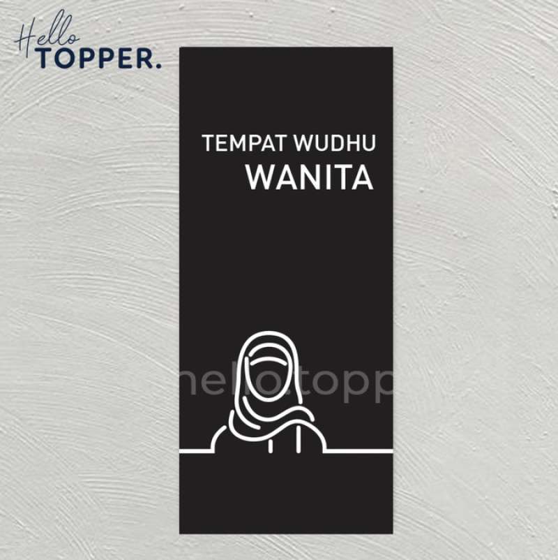 Promo Sign Label Akrilik Tempat Wudhu Wanita | Tempat Wudhu Acrylic Signage Diskon 5% Di Seller ...