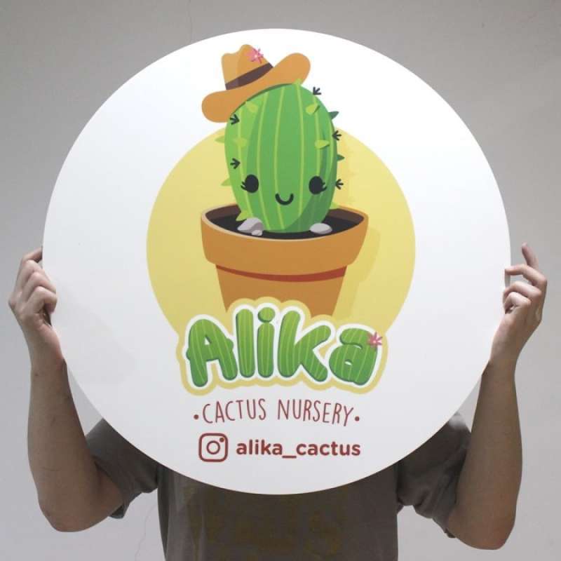 Promo Logo Acrylic Uv Printed 60cm / Logo Signage Akrilik Diskon 5% Di ...