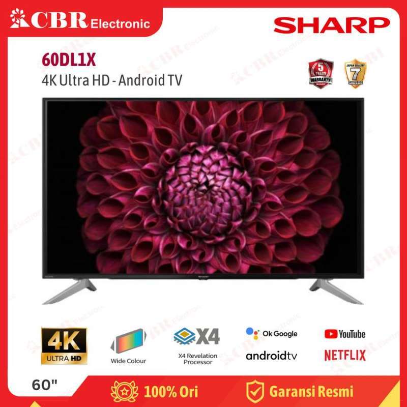 Jual TV SHARP 60 Inch LED 60DL1X (4K UHD-Android TV) di Seller CBR ELECTRONIC - Kampung Pelita ...