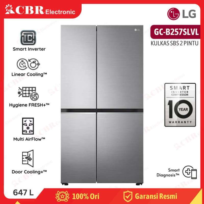 Jual Kulkas Lg Side By Side 2 Pintu Gc-b257slvl (647l / Inverter) Di Seller Cbr Nagoya Hill ...