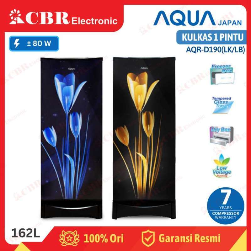 Jual KULKAS AQUA 1 PINTU 162L AQR-D190 LB/LK - MOTIF BUNGA di Seller ...