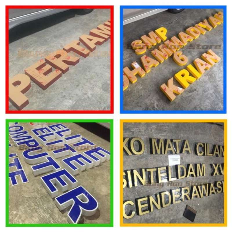 Jual Huruf Timbul Non Led - Letter Timbul Akrilik - Huruf Akrilik ...