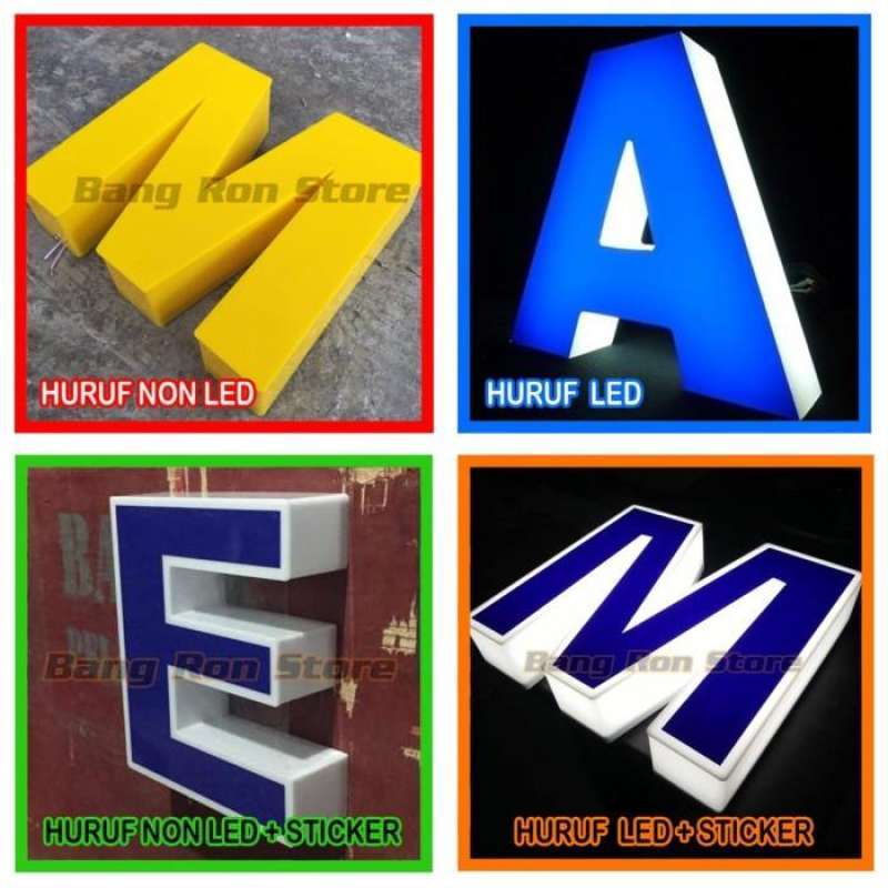 Jual Huruf Timbul Non Led - Letter Timbul Akrilik - Huruf Akrilik ...