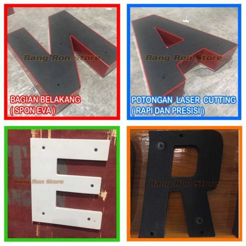 Jual Huruf Timbul Non Led - Letter Timbul Akrilik - Huruf Akrilik ...