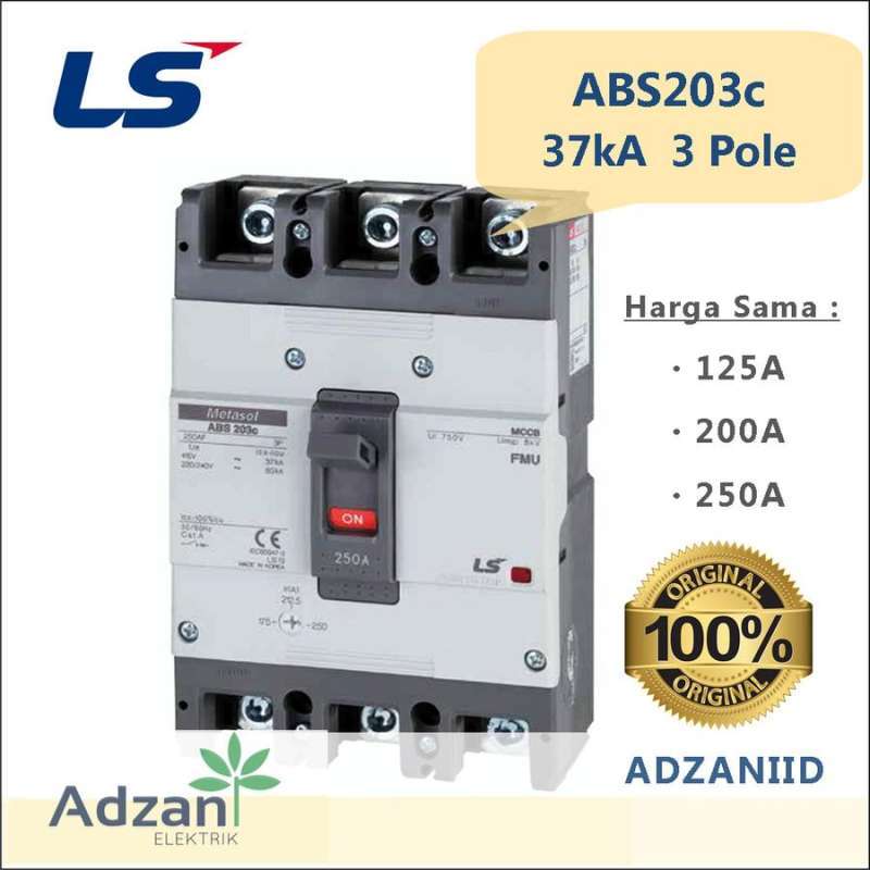 Jual MCCB 3P 250A 37kA ABS203c FMU LS Metasol LSis di Seller Adzani Elektrik Official Store ...