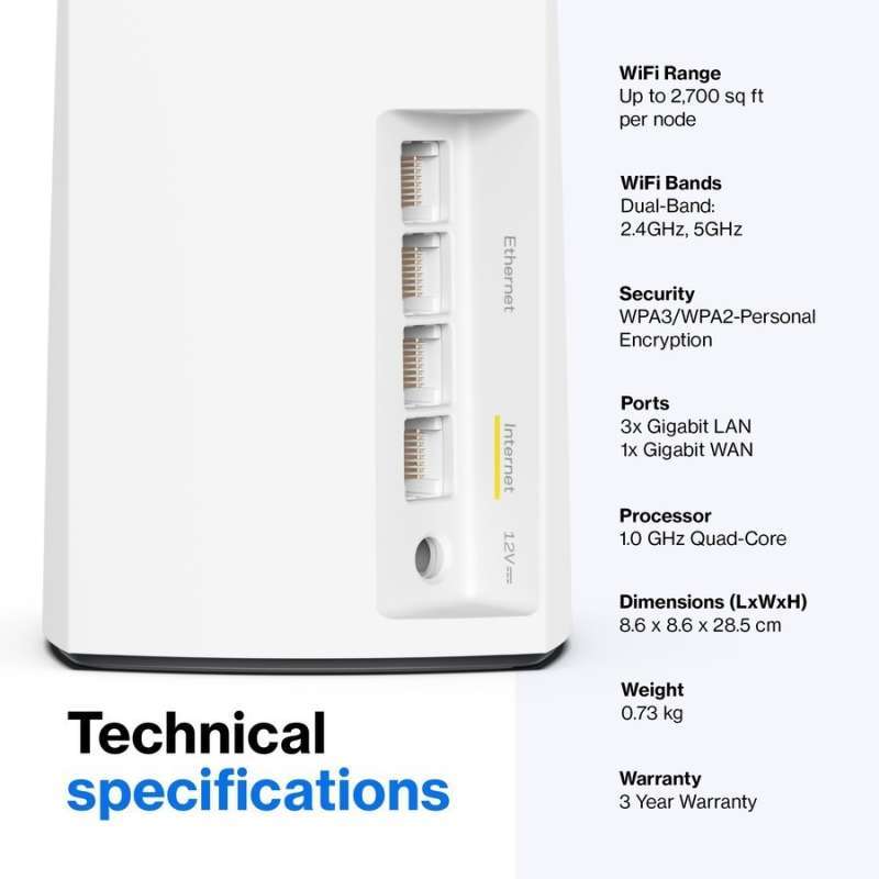 Jual Linksys Mx5501 Atlas Pro 6 Wi-Fi 6 Dual-band Mesh System ( 1 Pack ...