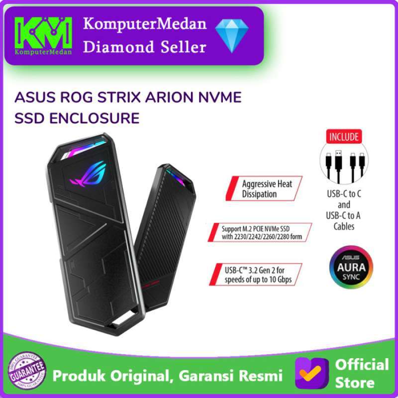 Jual ASUS ROG STRIX Arion / M.2 SSD Enclosure di Seller KomputerMedan ...