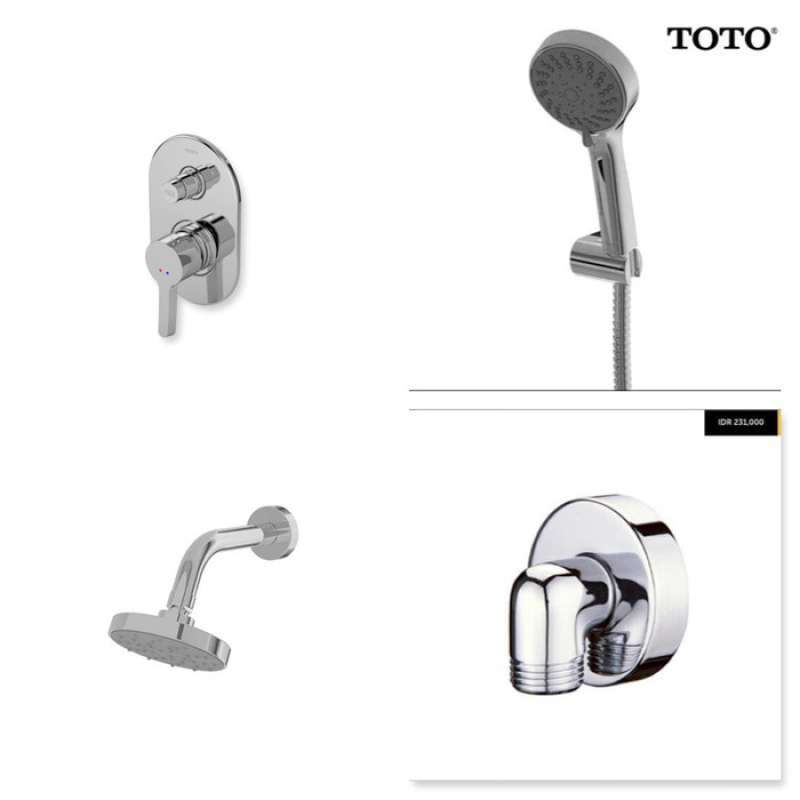 Promo Toto Shower Complete Set Kran Tanam - Wall Shower - Hand Shower ...