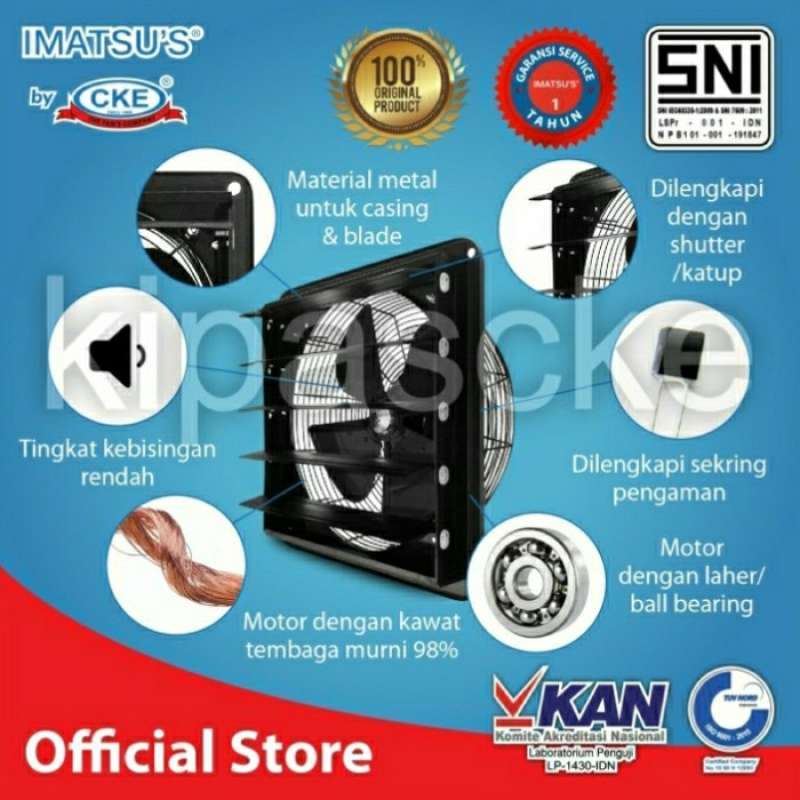 Promo Exhaust Fan Steel Shutter 10 Inchi 220 Volt Industrial Fan Heavy ...