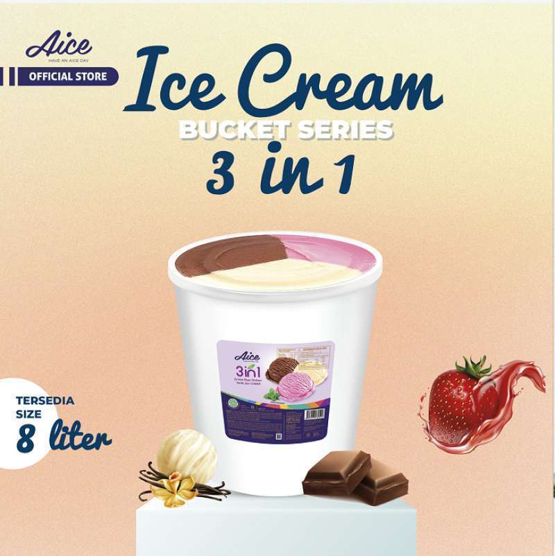 Promo Aice Bucket Ice Cream Ember [8 L] Diskon 27% Di Seller Aice Ice ...