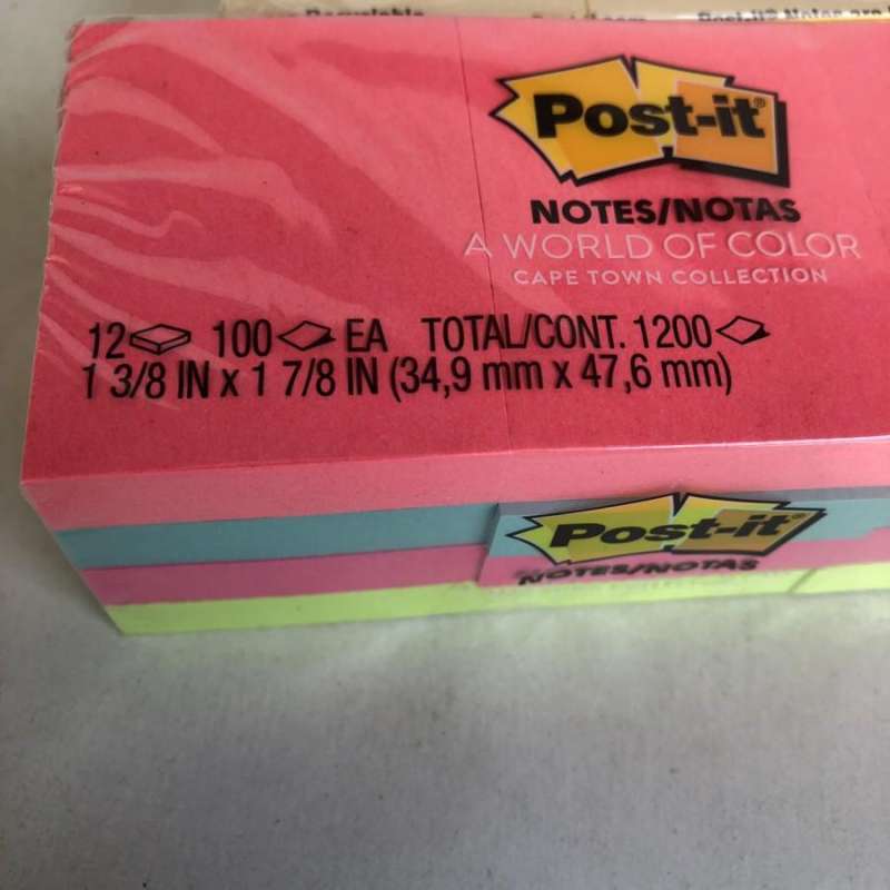 Jual Post-it 653-warna Sticky Notes 3m Original (34,9mm X 47,6mm) Di ...