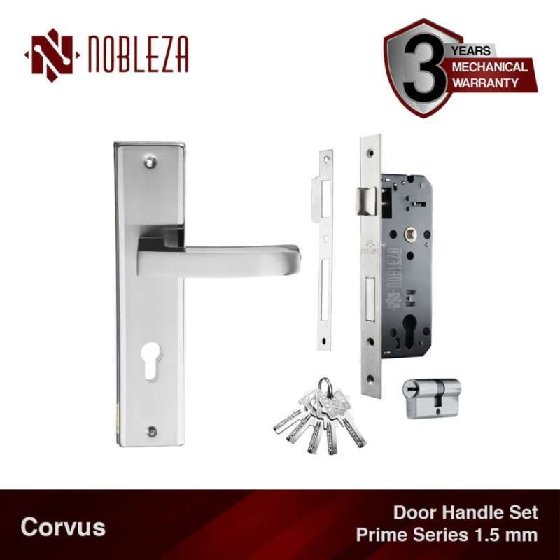 Promo Nobleza Corvus Sn/cp Door Handle Set Paket Gagang Pintu Kunci ...