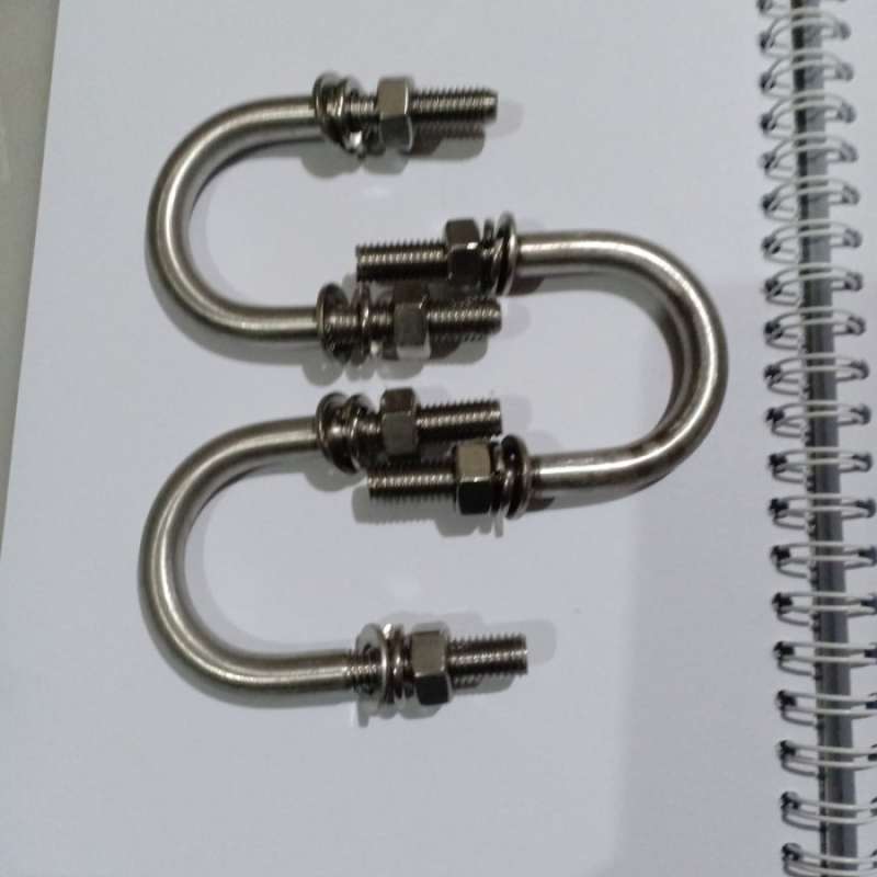Jual U-bolt Stainless Steel Ss316 M8 X 1 1/2 With 4 Nuts Di Seller ...