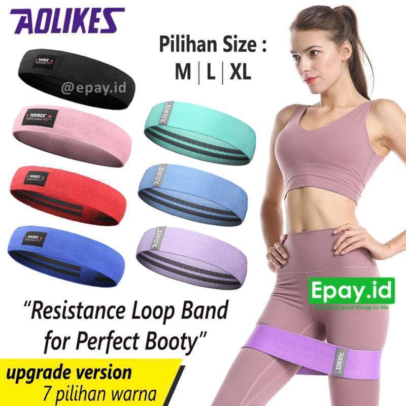 Promo Aolikes Hip Band Booty Resistance Band Loop Anti Slip Workout
