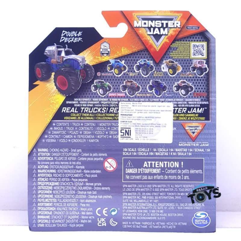 Promo Monster Jam Double Decker 1:64 - Steel Reveal Series 28 Monster ...