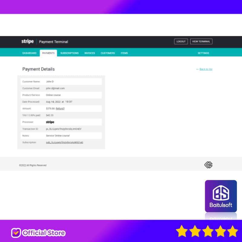 Promo SOURCE CODE APLIKASI STRIPE PAYMENT TERMINAL BY BAITULSOFT Diskon ...