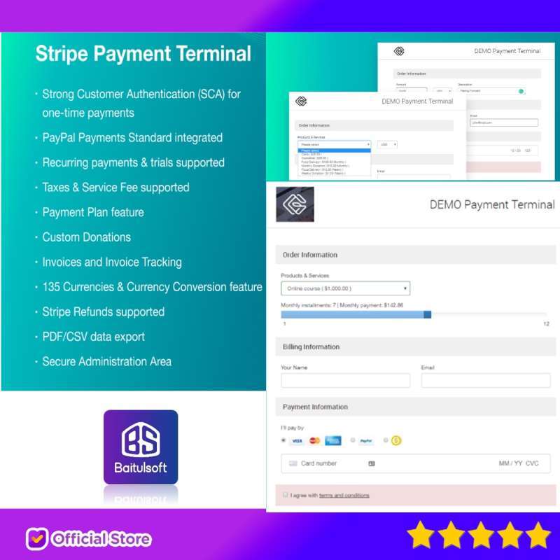 Promo SOURCE CODE APLIKASI STRIPE PAYMENT TERMINAL BY BAITULSOFT Diskon ...