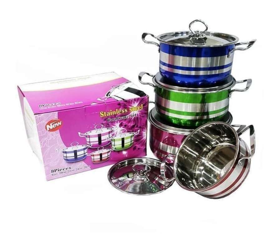 Promo Panci Set Warna Cookware Set 4 In 1 Stainless Color Peralatan ...