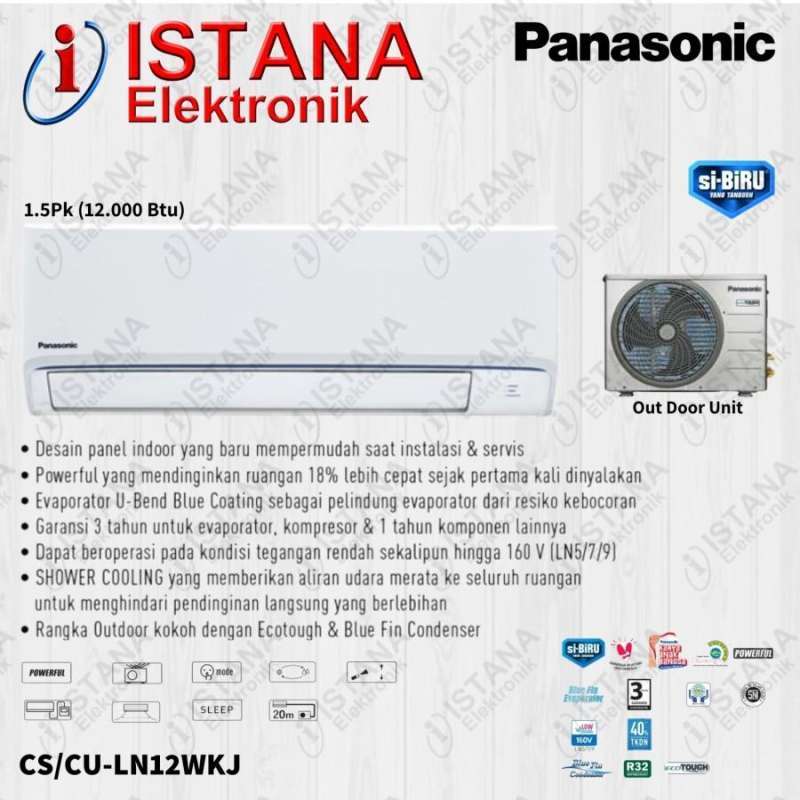 Jual PANASONIC AC SPLIT SI BIRU 1.5 PK CS/CU-LN12WKJ di Seller Istana ...