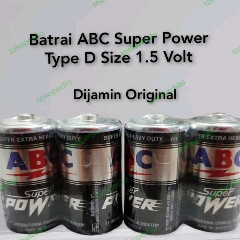 Jual Batrai Batre Abc Super Power Isi 2 Type D/r20 1.5 Volt Original Di ...