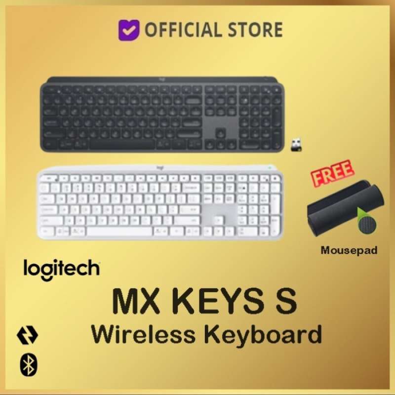 Promo Logitech MX Keys S Wireless Silent Keyboard Bluetooth Multi ...