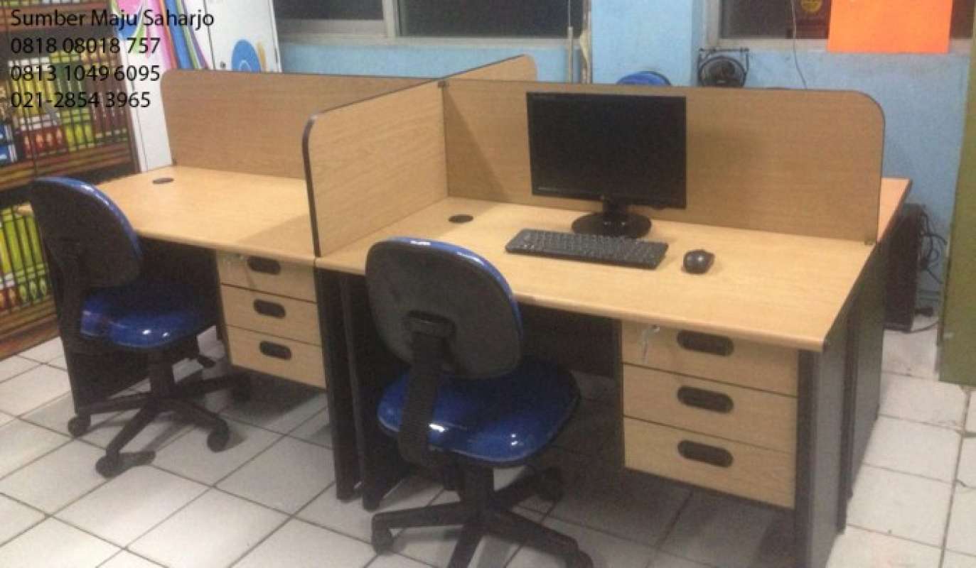 Promo Meja Partisi Workstation Meja Kerja Sekat Kantor Cubicle P 120 Cm ...