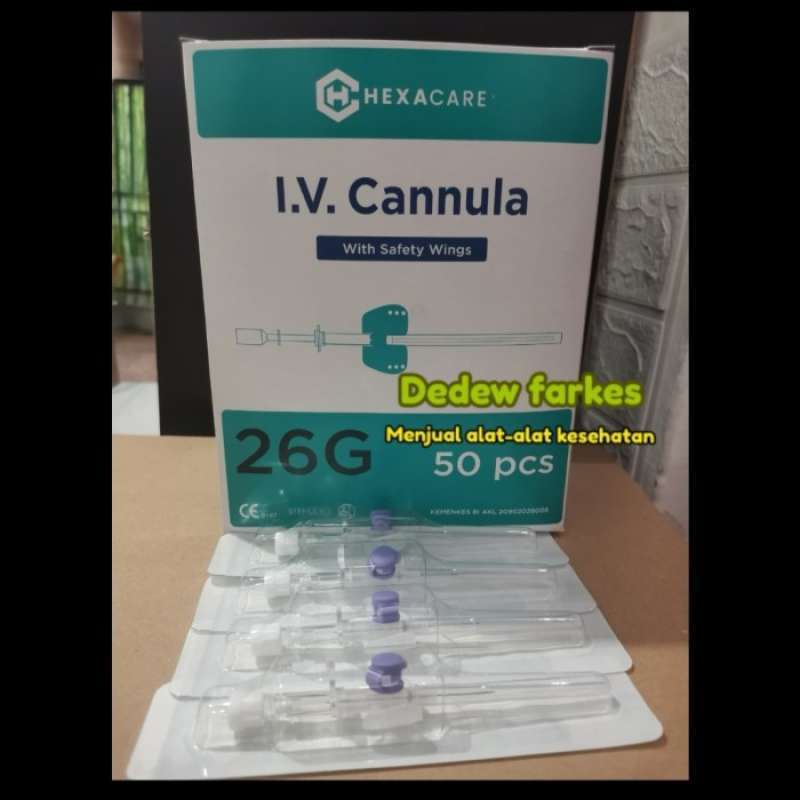 Jual Iv. Cannula 26g Hexacare With Safety Wings/abocath/persamaan ...
