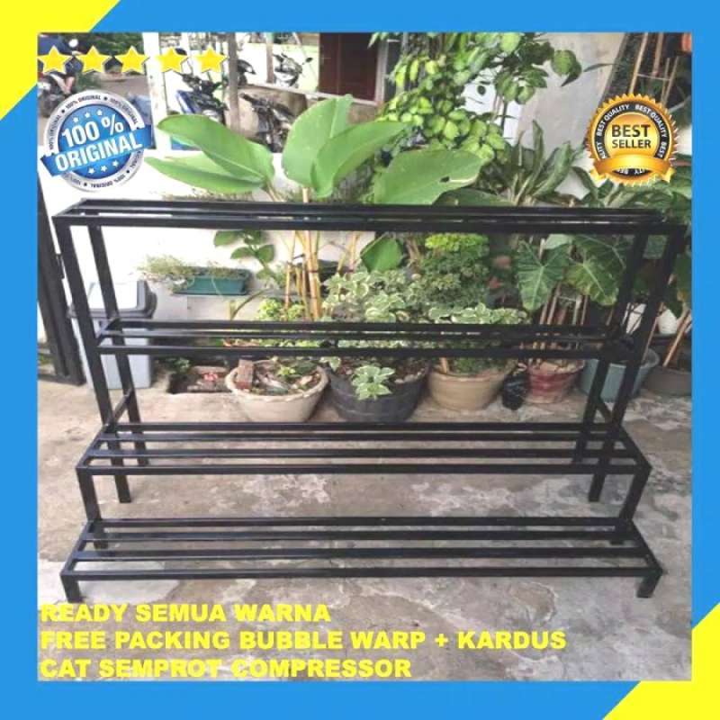 Promo Rak Bunga Susun Besi Tanaman Hias Minimalis Bertingkat 4 Susun ...