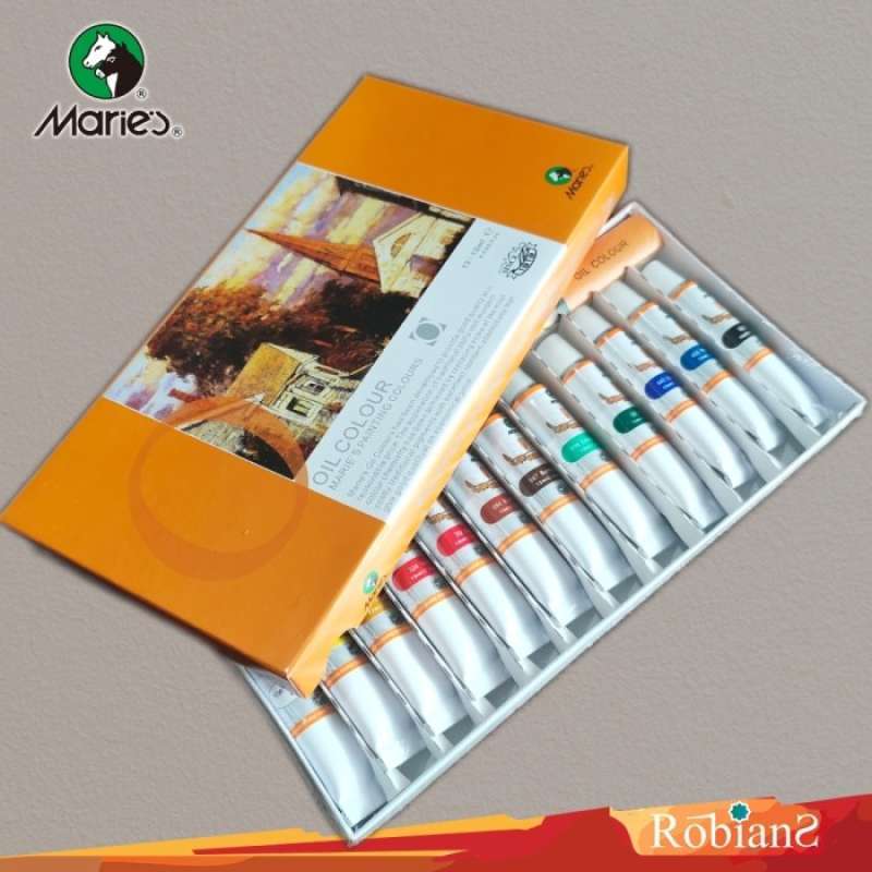 Promo Cat Lukis / Cat Minyak Set - Maries Oil Color Set 12 Warna Diskon ...