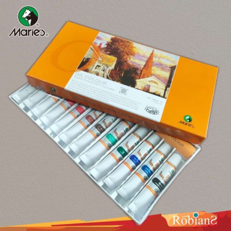 Promo Cat Lukis / Cat Minyak Set - Maries Oil Color Set 12 Warna Diskon ...