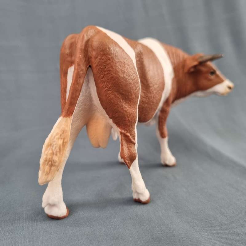 Jual Figur Hewan Sapi Tanduk Pendek Loreng Coklat Miniatur Detail 13 ...