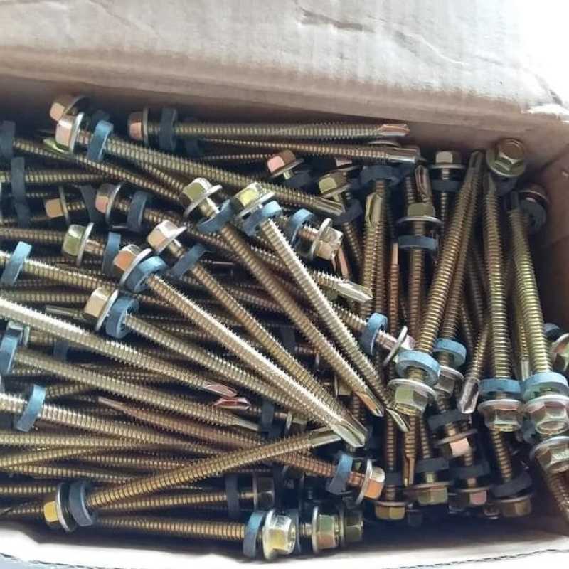 Promo Baut Baud Skrup Sekrup Baja Ringan Ruving Roofing 12x70 12 X 70 ...