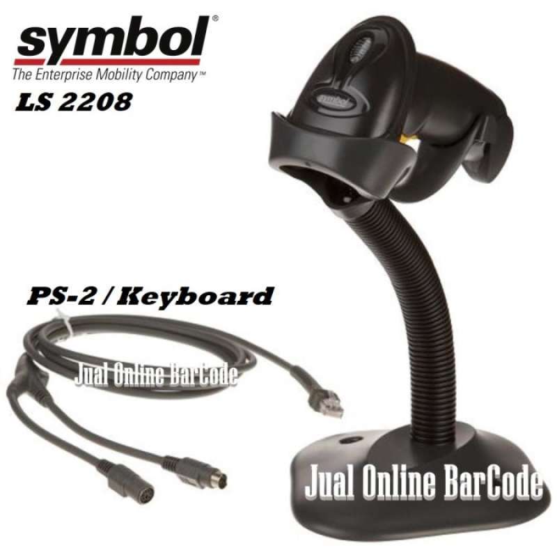 Jual Symbol Ls2208 Serial / Rs232 - Ps2 - Usb Cable Scanner Barcode ...