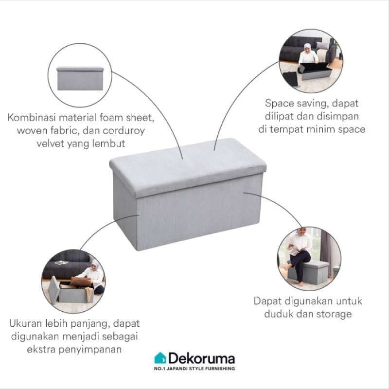 Promo Dekoruma Shigi Kursi Bench Minimalis Dengan Storage Diskon 6% Di ...